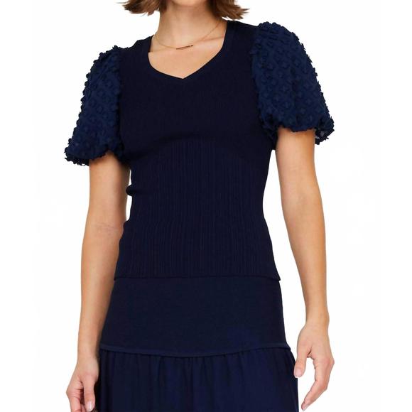 Current Air | Tops | New Current Air Sweet Alhambra Puff Sleeve Top In ...